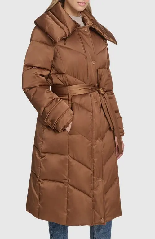 Andrew Marc Palmer Belter Puffer Coat - Clay