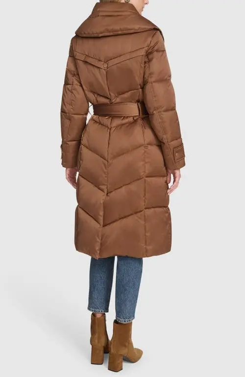 Andrew Marc Palmer Belter Puffer Coat - Clay