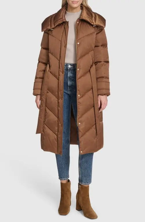 Andrew Marc Palmer Belter Puffer Coat - Clay