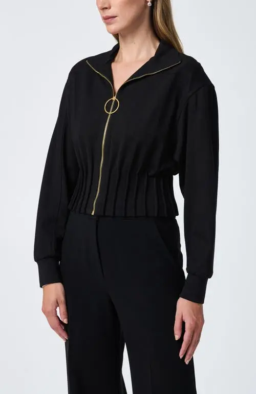 Trina Turk Outrun Cinched Waist Ponte Jacket - Black