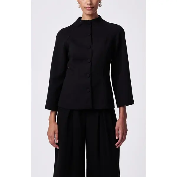 Trina Turk Woods Ponte Jacket - Black