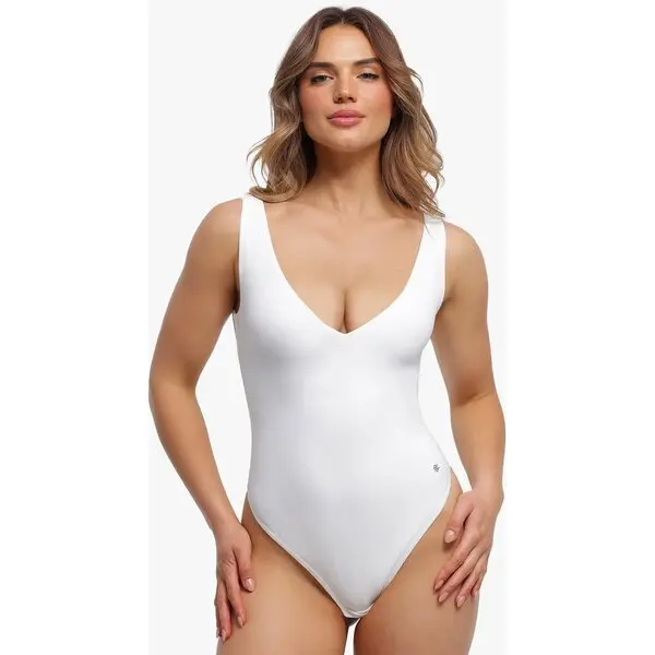 POPILUSH Cloud-touch All-in-one Shaping Bodysuit - Chalk