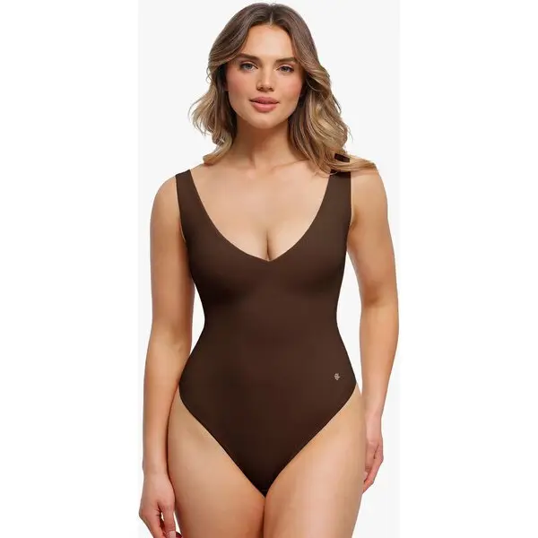 POPILUSH Cloud-touch All-in-one Shaping Bodysuit - Deep Coffee