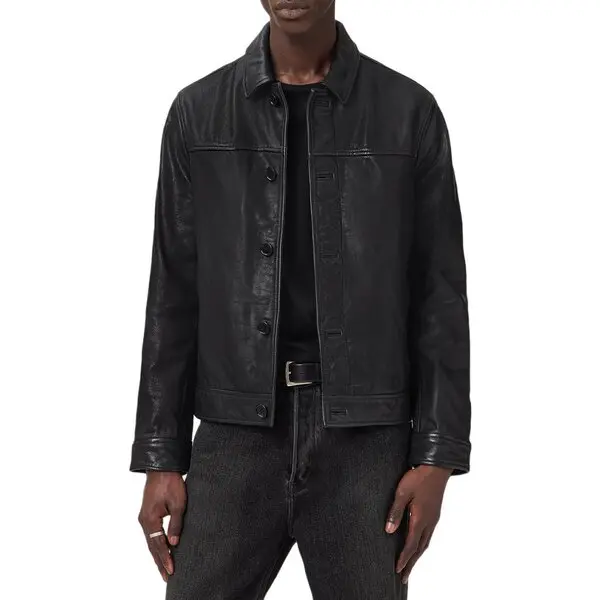 ALLSAINTS Nates Leather Jacket - Black