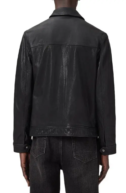 ALLSAINTS Nates Leather Jacket - Black