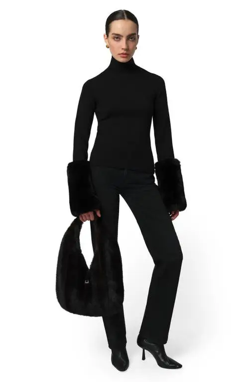 Apparis Colette Faux Mink Ring Bag - Noir Multi