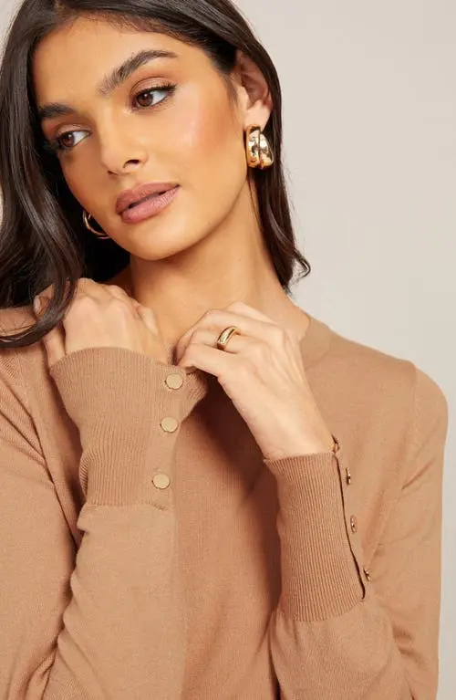 FRIENDS LIKE THESE Lightweight Sweater With Button Cuffs