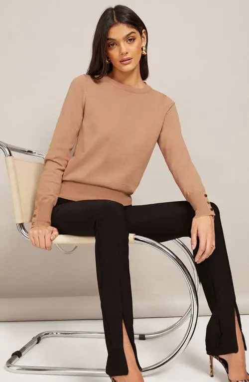 FRIENDS LIKE THESE Lightweight Sweater With Button Cuffs
