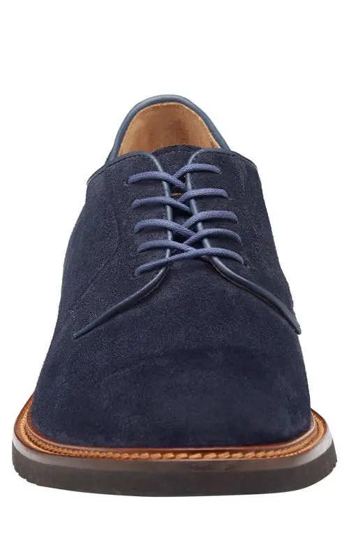 Johnston & Murphy Hartford Plain Toe Derby - Navy Italian Suede