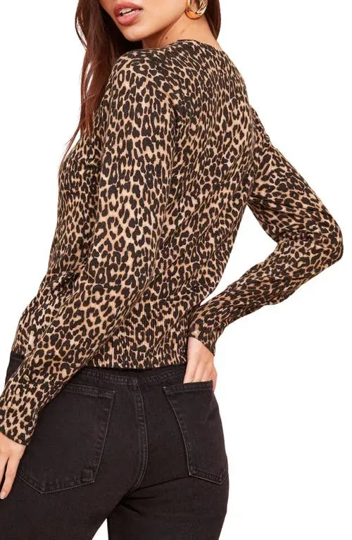FRIENDS LIKE THESE Animal Print Crewneck Sweater