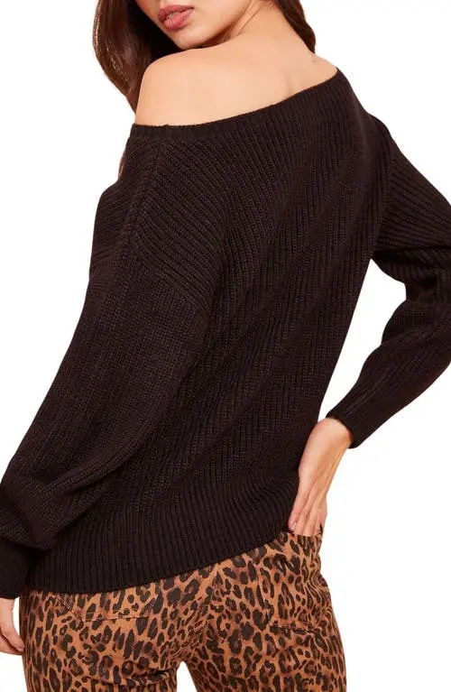 FRIENDS LIKE THESE One-shoulder Slouchy Sweater