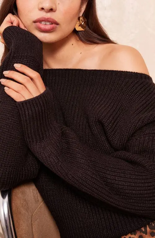 FRIENDS LIKE THESE One-shoulder Slouchy Sweater