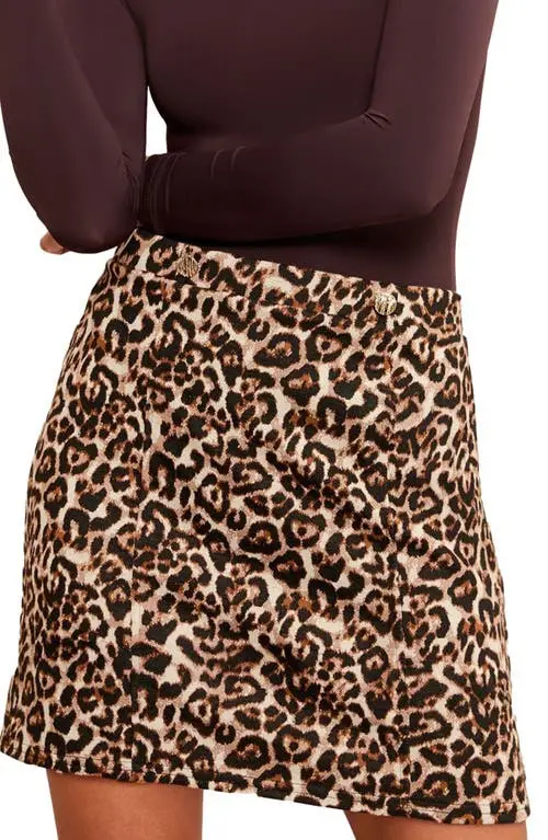 FRIENDS LIKE THESE Animal Jacquard Miniskirt
