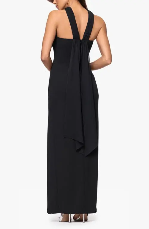 XSCAPE EVENINGS Drape Scuba Cocktail Dress