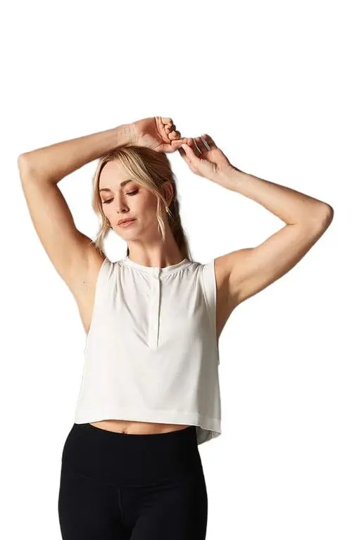 TAVI Henley Muscle Tank - Coconut