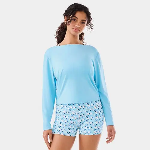 TAVI Brushed Tec Knit Long Sleeve - Surf