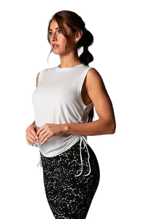 TAVI Crop Side Tie Tank - Coconut