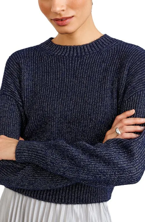 Bella Dahl Marled Fitted Waist Sweater