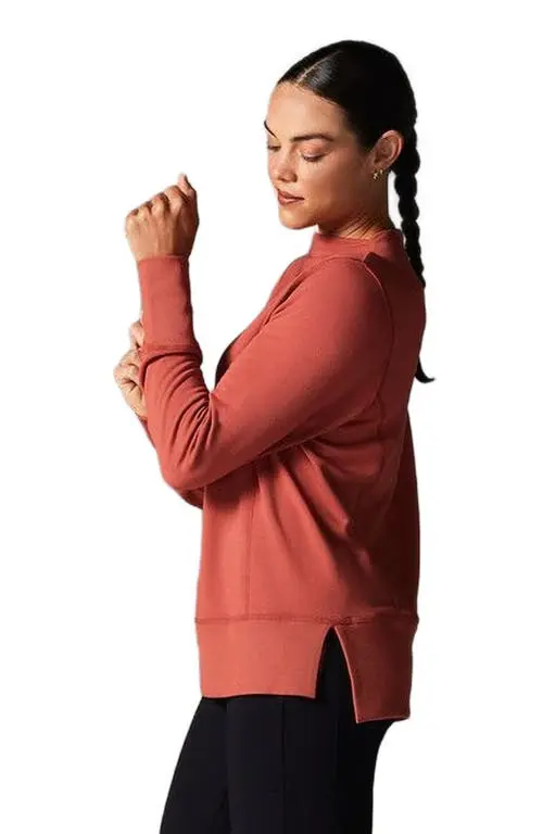 TAVI Cozy Funnel Neck Sweatshirt - Spice