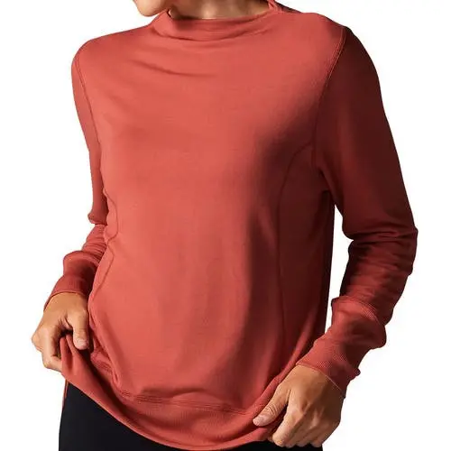 TAVI Cozy Funnel Neck Sweatshirt - Spice