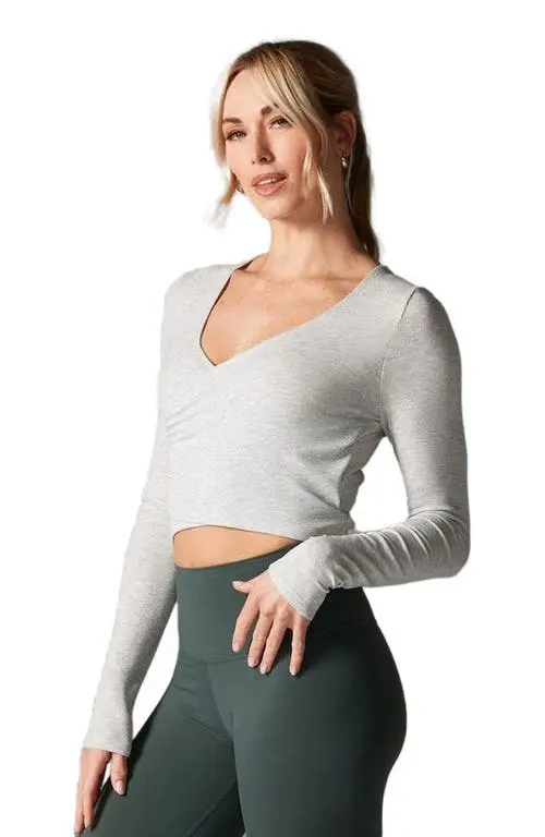 TAVI Criss Cross Long Sleeve Top - Ash