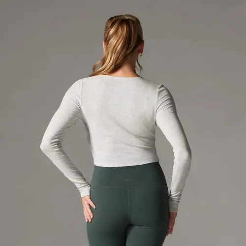 TAVI Criss Cross Long Sleeve Top - Ash