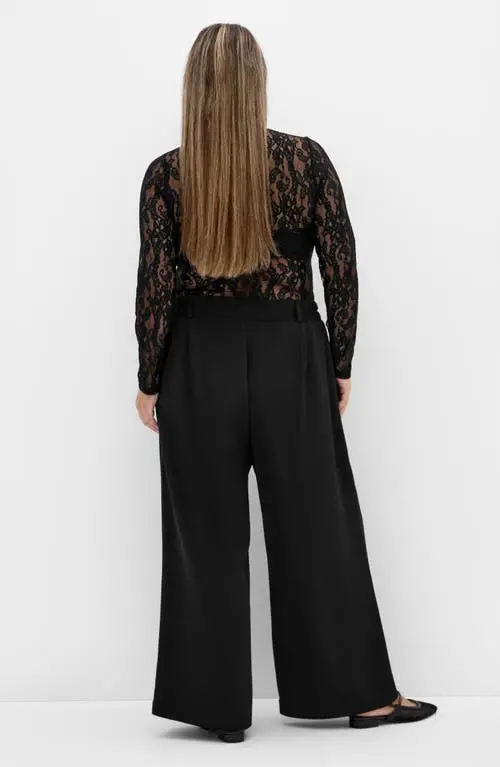 City Chic Jordan Pleat Wide Leg Pants