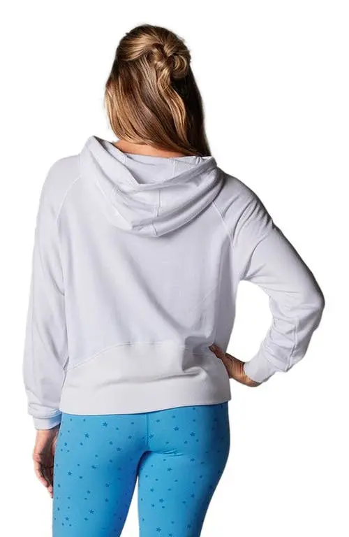 TAVI Cozy Paneled Hoodie - White