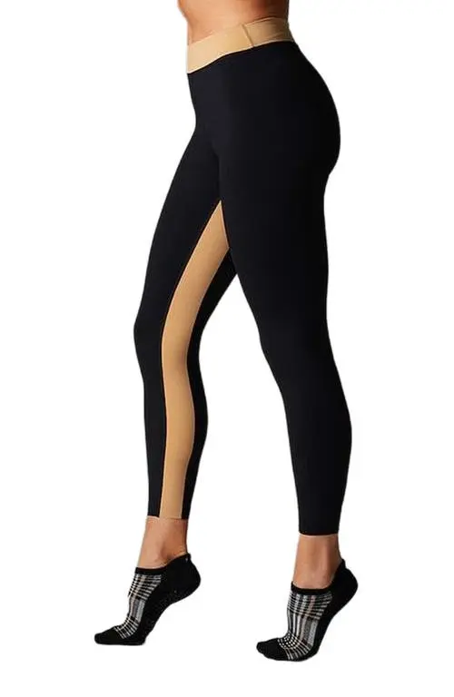 TAVI Mid-rise 7/8 Leggings - Ebony/camel