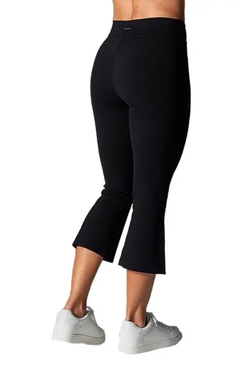 TAVI High-waisted Cropped Flare Leggings - Ebony