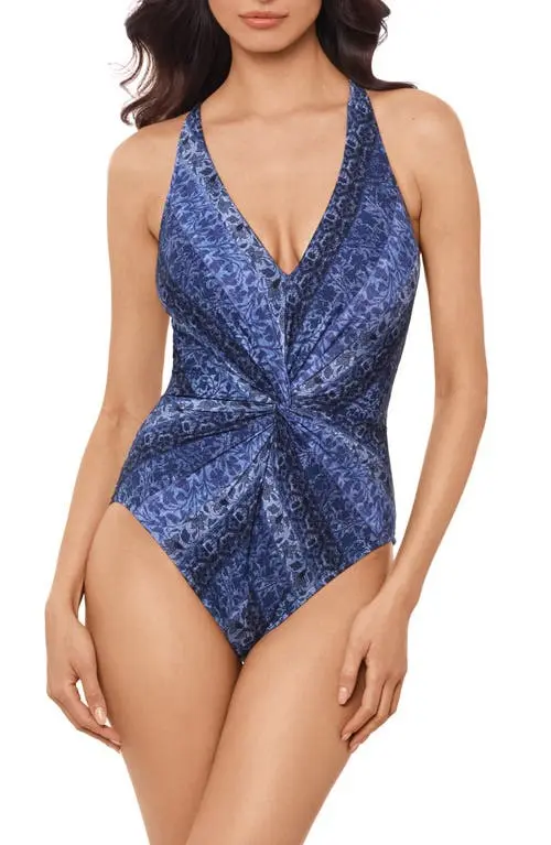 MAGICSUIT® Via Roma Drew Strappy One-piece Swimsuit - Blue Multi