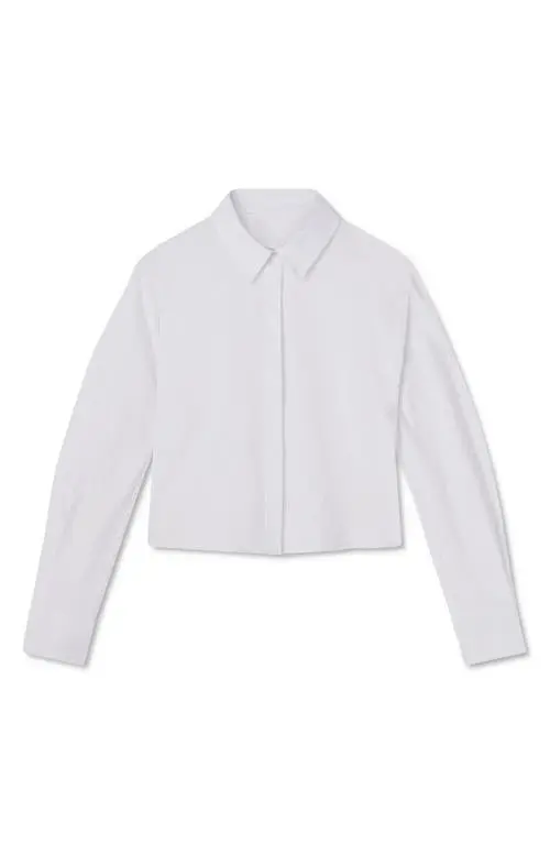 LK BENNETT Liz Cotton Crop Button-up Shirt