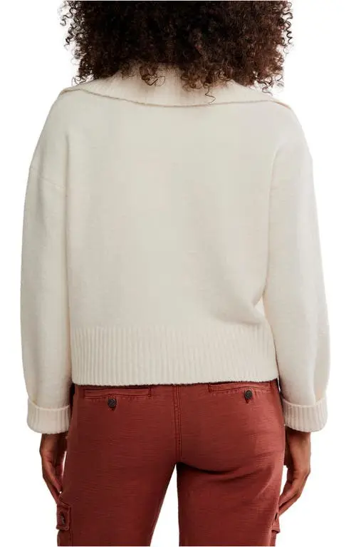 Free People Cotton Blend Polo Sweater