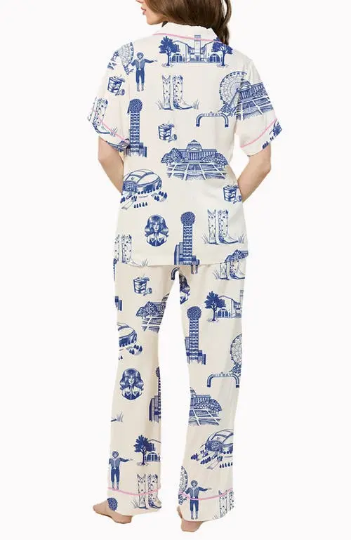 KATIE KIME Dallas Toile Pajama Set - Navy