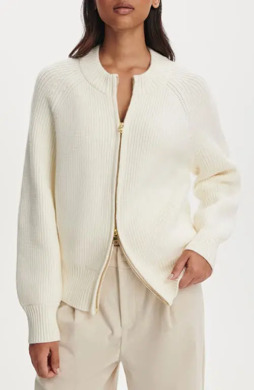 Varley Milo Knit Jacket - Egret