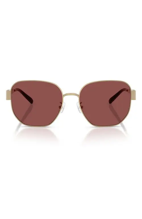 Tory Burch Irregular Sunglasses - Brushed Light Gold/wine