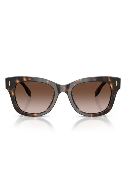 Tory Burch 51mm Square Sunglasses - Dark Tortoise/brown Gradient