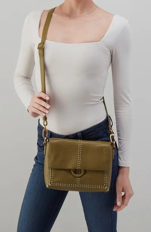 Hobo Austin Flap Leather Crossbody Bag - Sunlit Sage