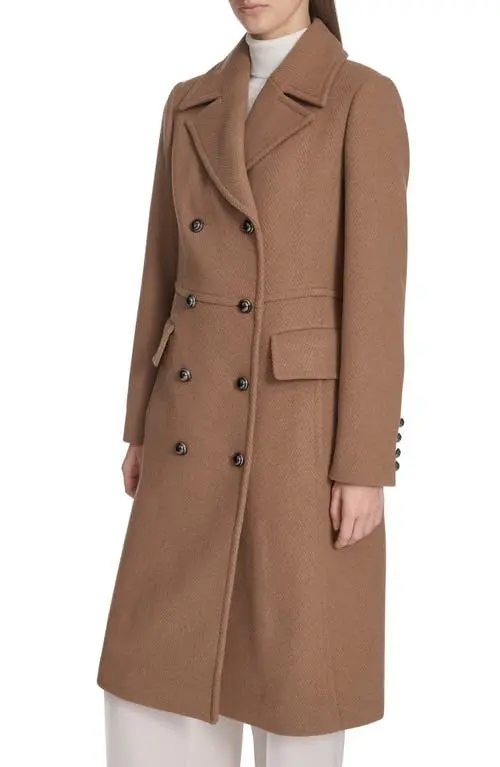 KENNETH COLE Wool-blend Double-breasted Coat - Camel