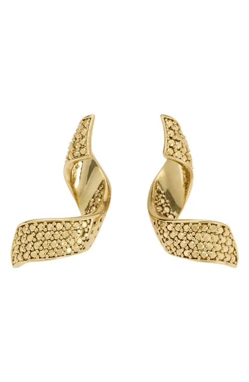 Kate Spade New York Twist Drop Earrings - Clear/gold.