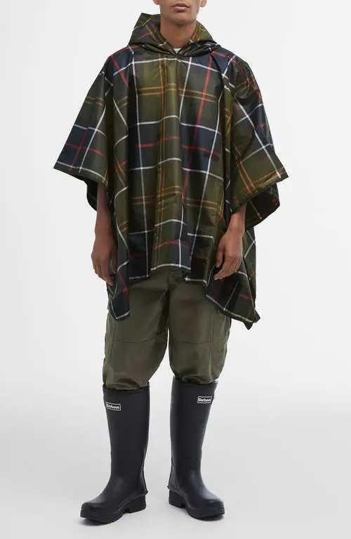 Barbour Tartan Showerproof Packable Poncho - Classic Tartan