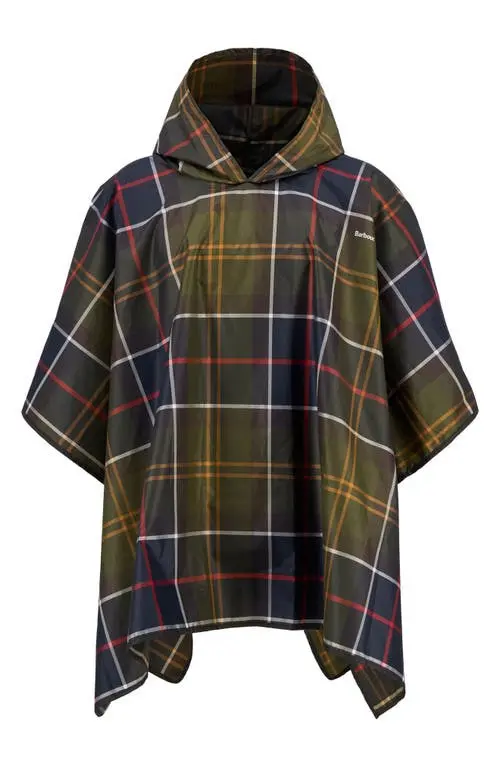 Barbour Tartan Showerproof Packable Poncho - Classic Tartan
