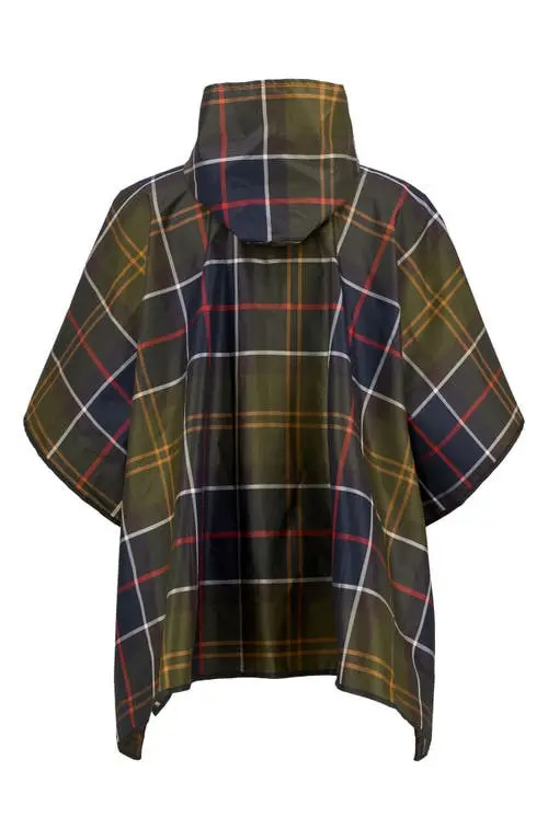 Barbour Tartan Showerproof Packable Poncho - Classic Tartan