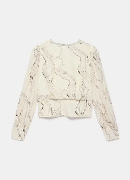 Mint Velvet Marble Print Blouse