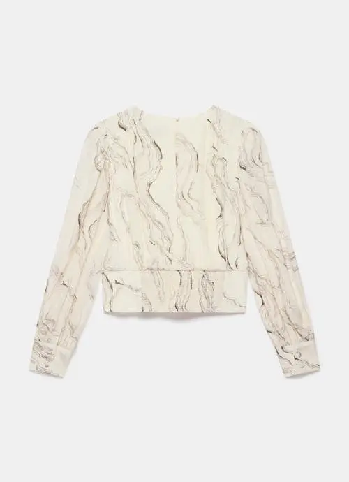 Mint Velvet Marble Print Blouse