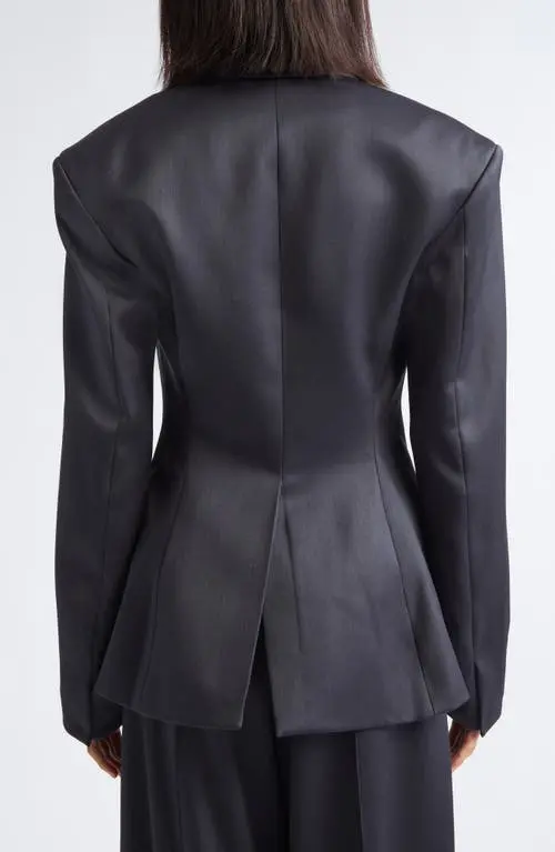 GRACE LING Fangs Single-breasted Wool-blend Blazer