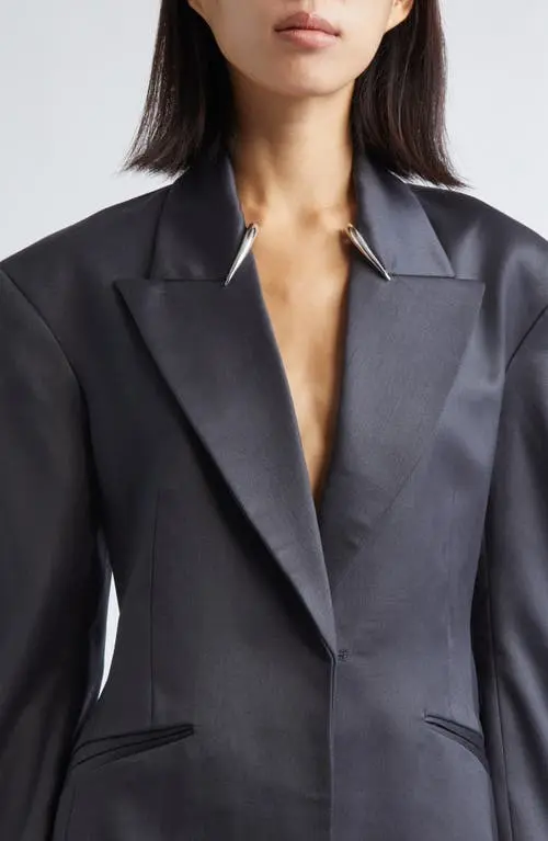 GRACE LING Fangs Single-breasted Wool-blend Blazer
