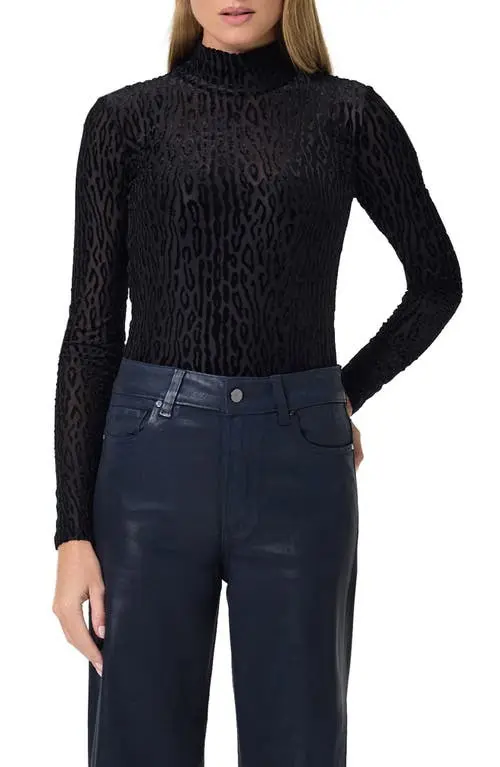Paige Ursula Mock Neck Burnout Top