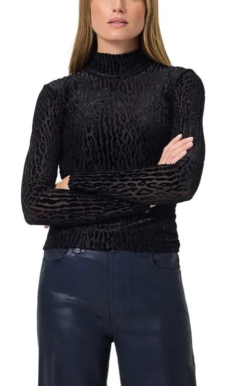 Paige Ursula Mock Neck Burnout Top