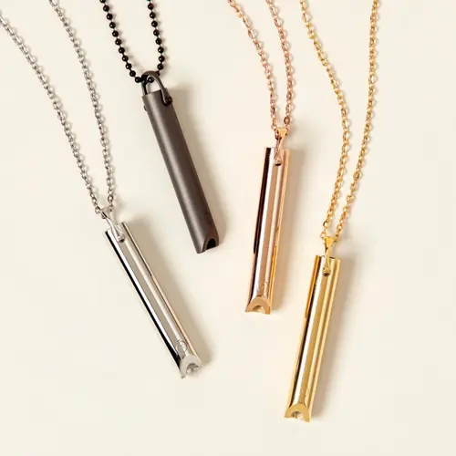 UNCOMMON GOODS Mindful Breathing Necklace - Silver